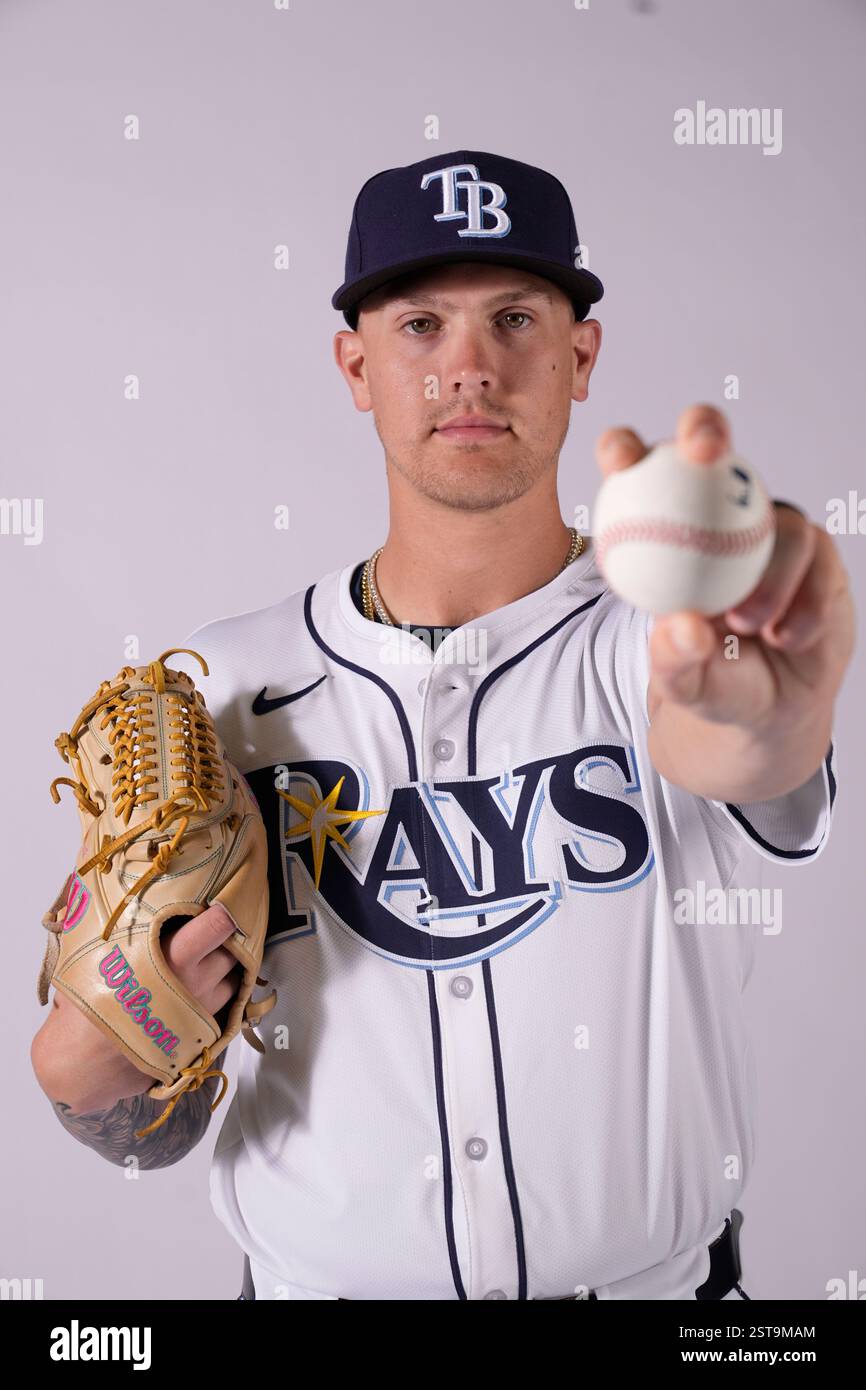 Tampa Bay Rays pitcher Joe Rock poses for a portrait during photo day ...