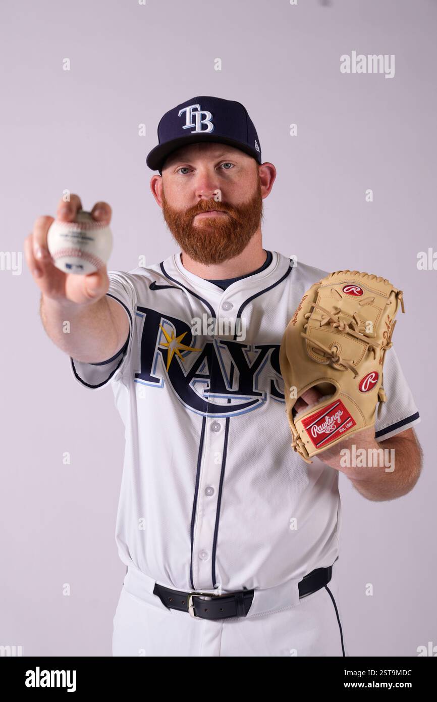 Tampa Bay Rays pitcher Zach Littell poses for a portrait during photo ...