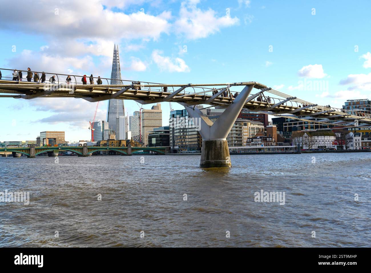 London, UK. January 31st 2025. The Millennium Bridge, known as the ...