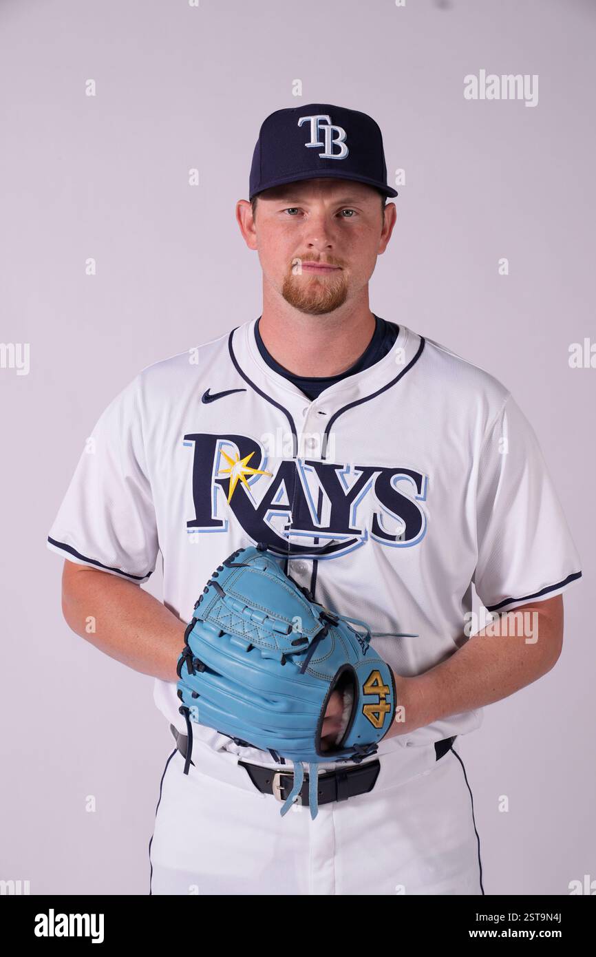 Tampa Bay Rays pitcher Michael Flynn poses for a portrait during photo ...