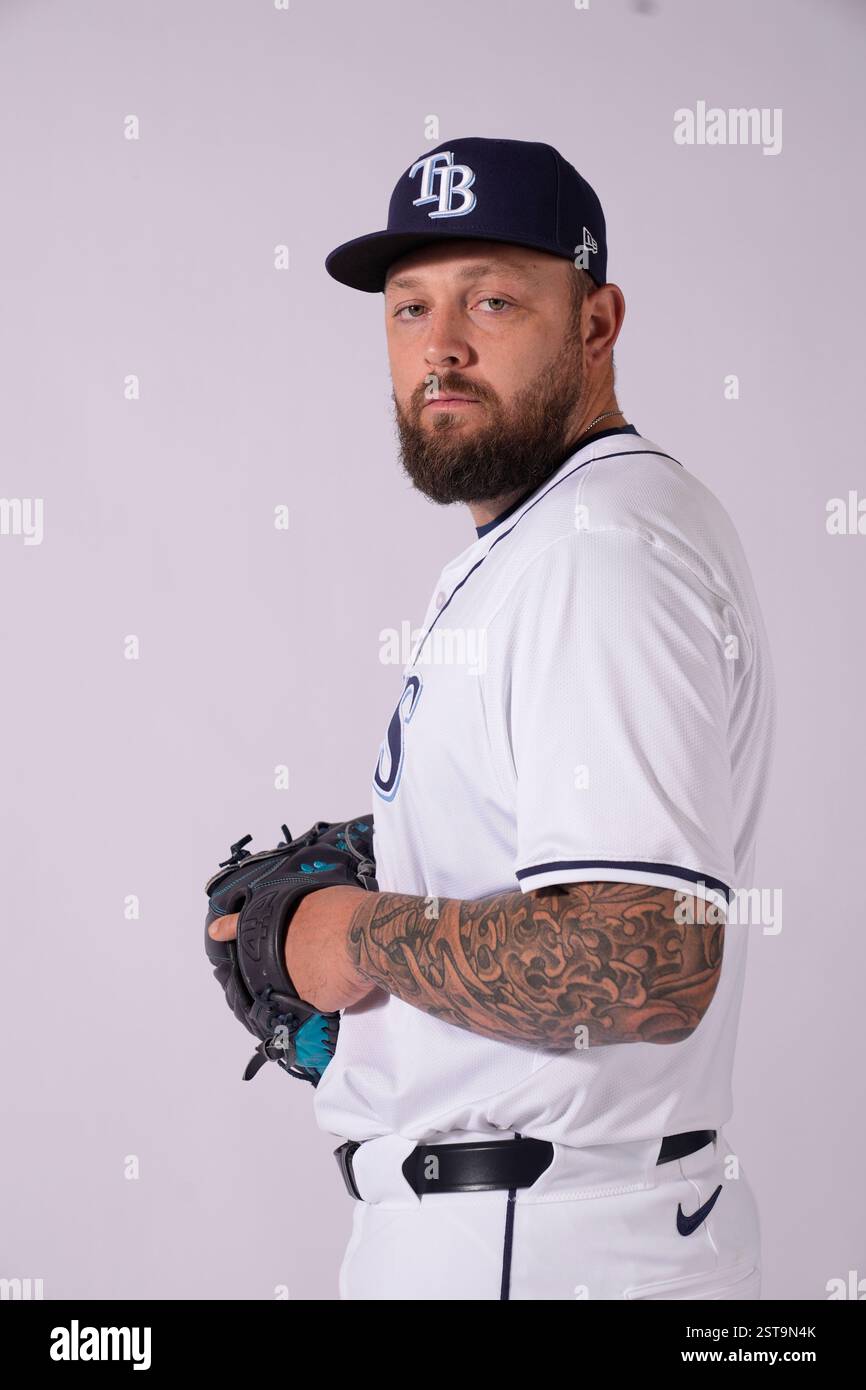 Tampa Bay Rays pitcher Joey Krehbiel poses for a portrait during photo ...