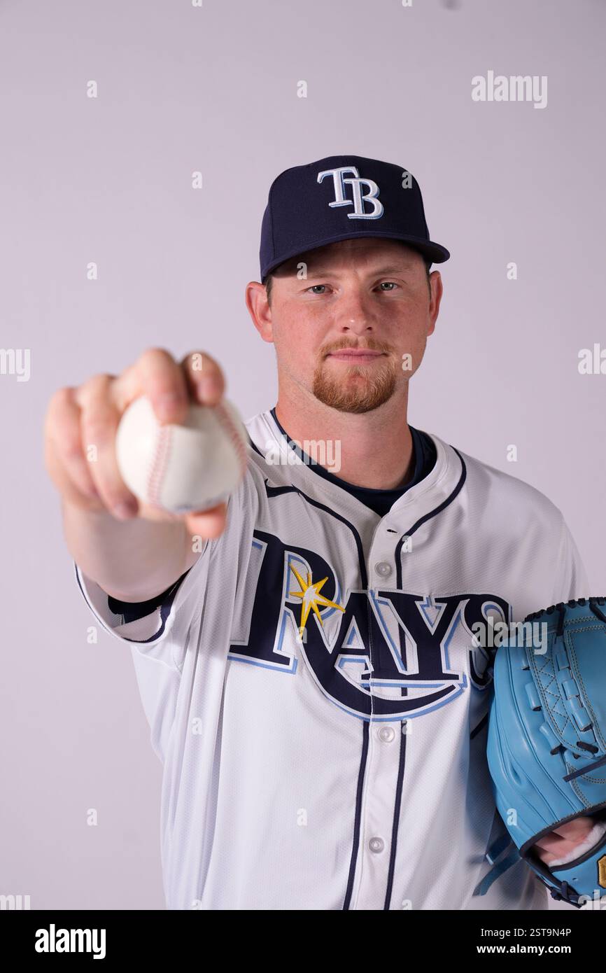 Tampa Bay Rays pitcher Michael Flynn poses for a portrait during photo ...
