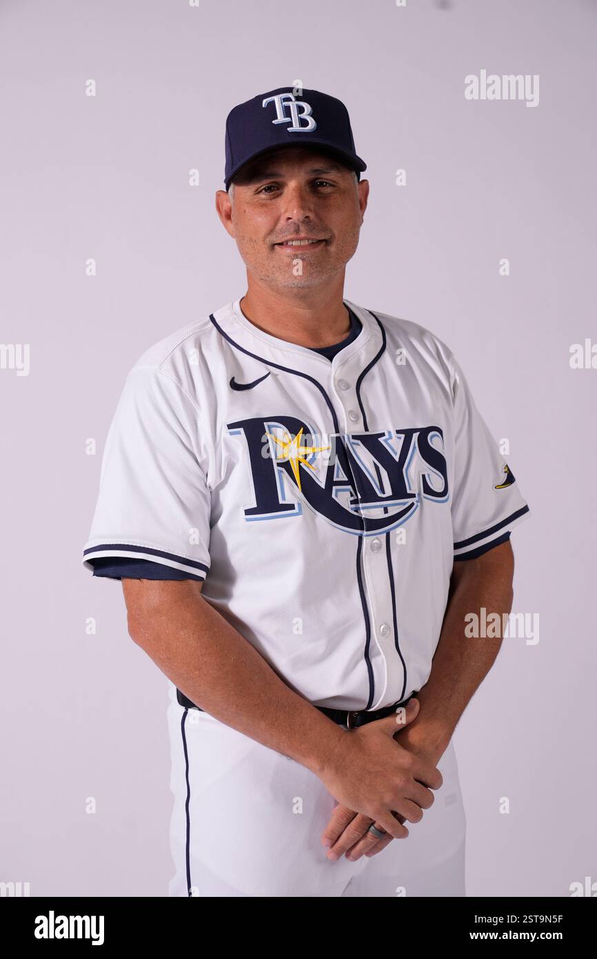 Tampa Bay Rays manager Kevin Cash poses for a portrait during photo day ...