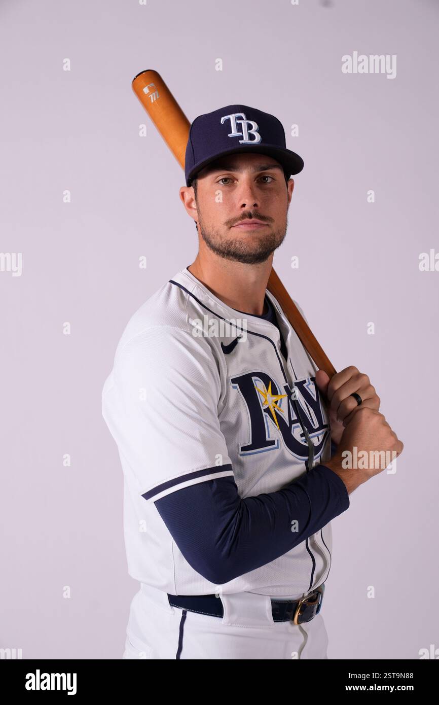 Tampa Bay Rays outfielder Josh Lowe poses for a portrait during photo ...