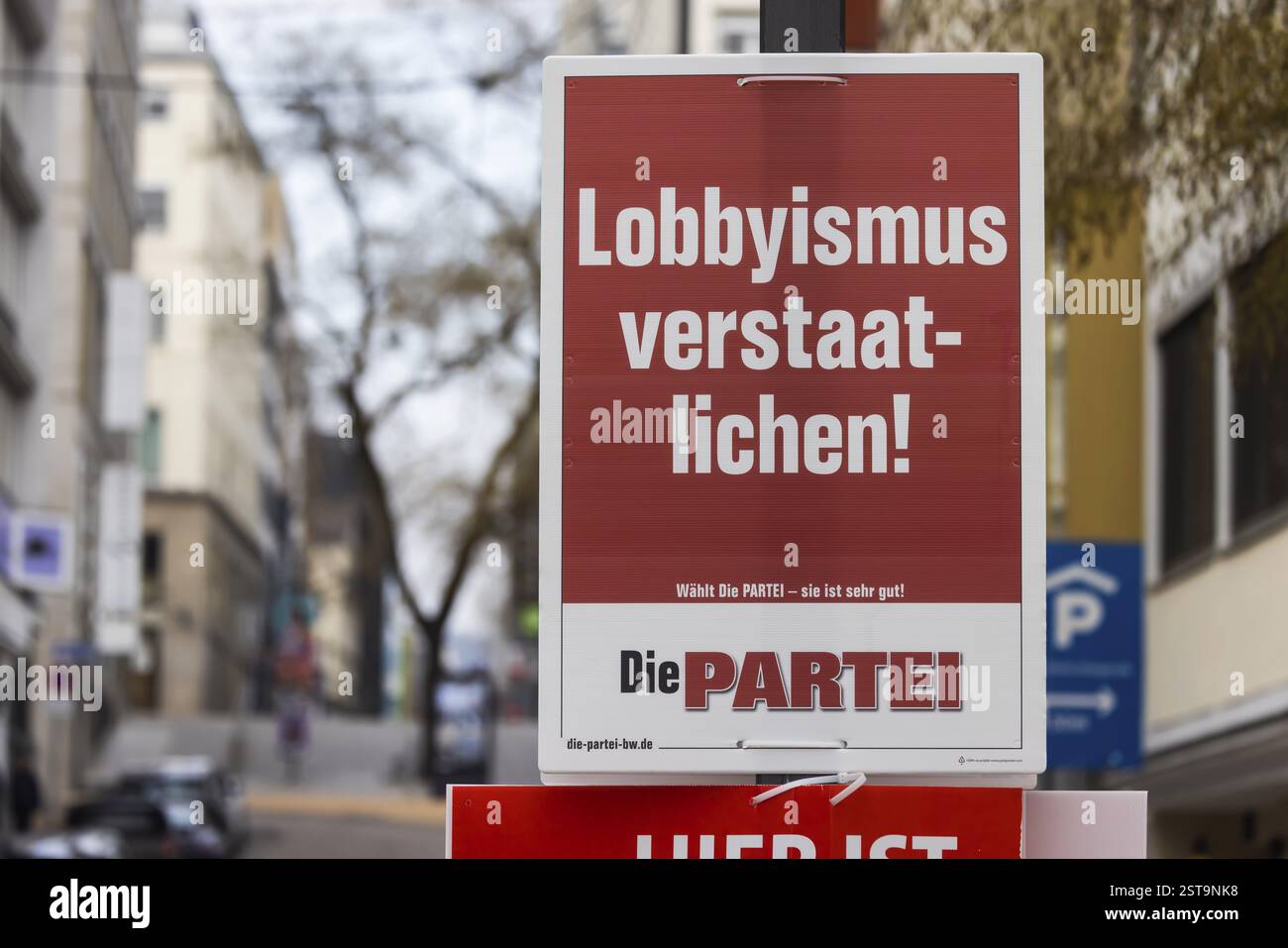 Election poster for the Bundestag election 2025. BTW25 election advert ...