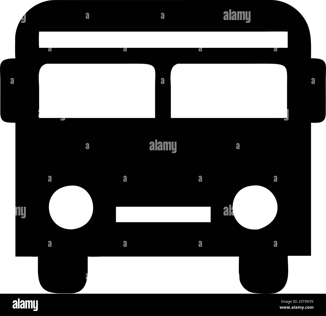 Bus front view icon Stock Vector Image & Art - Alamy