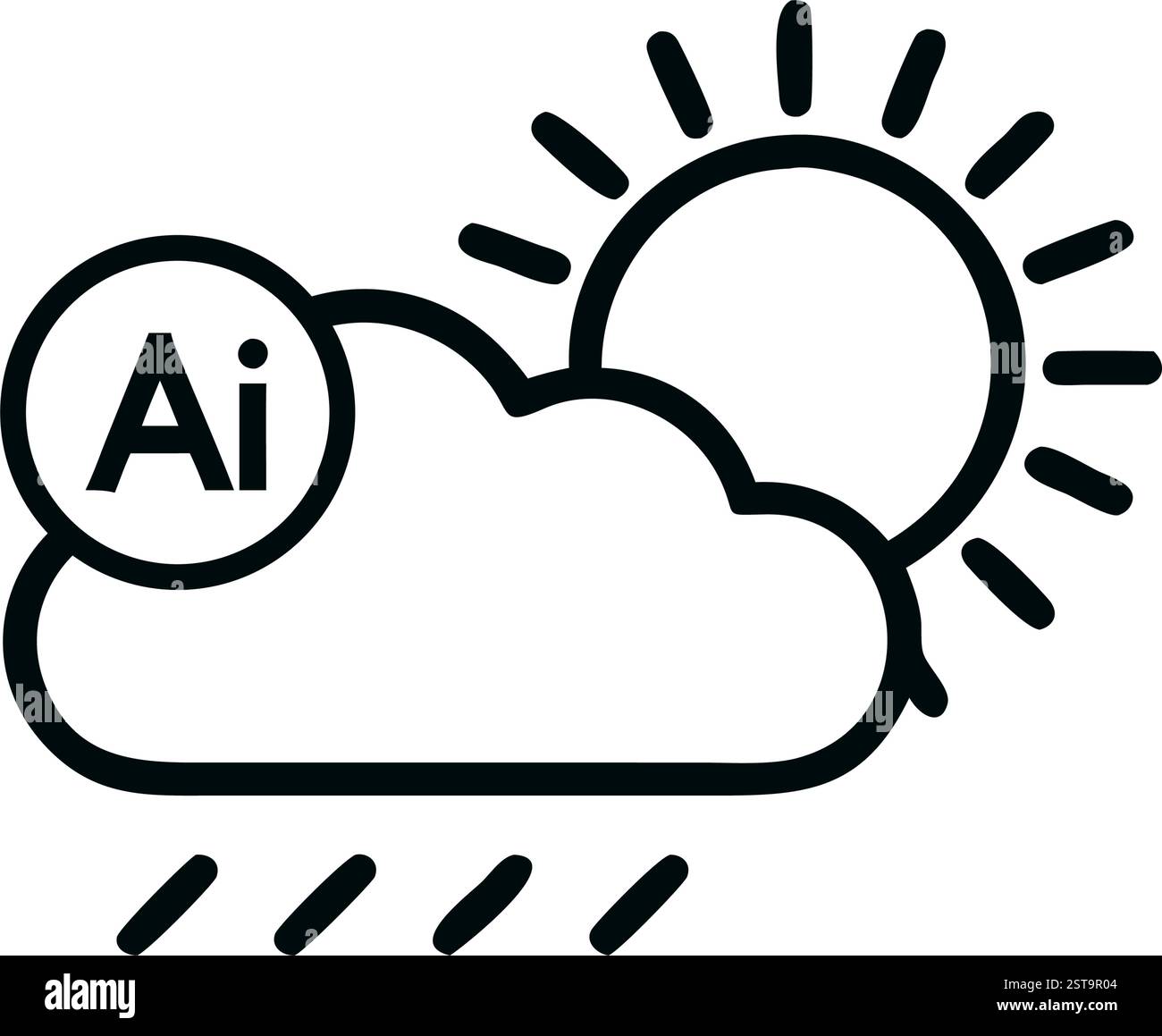 Ai cloud weather icon Stock Vector Image & Art - Alamy