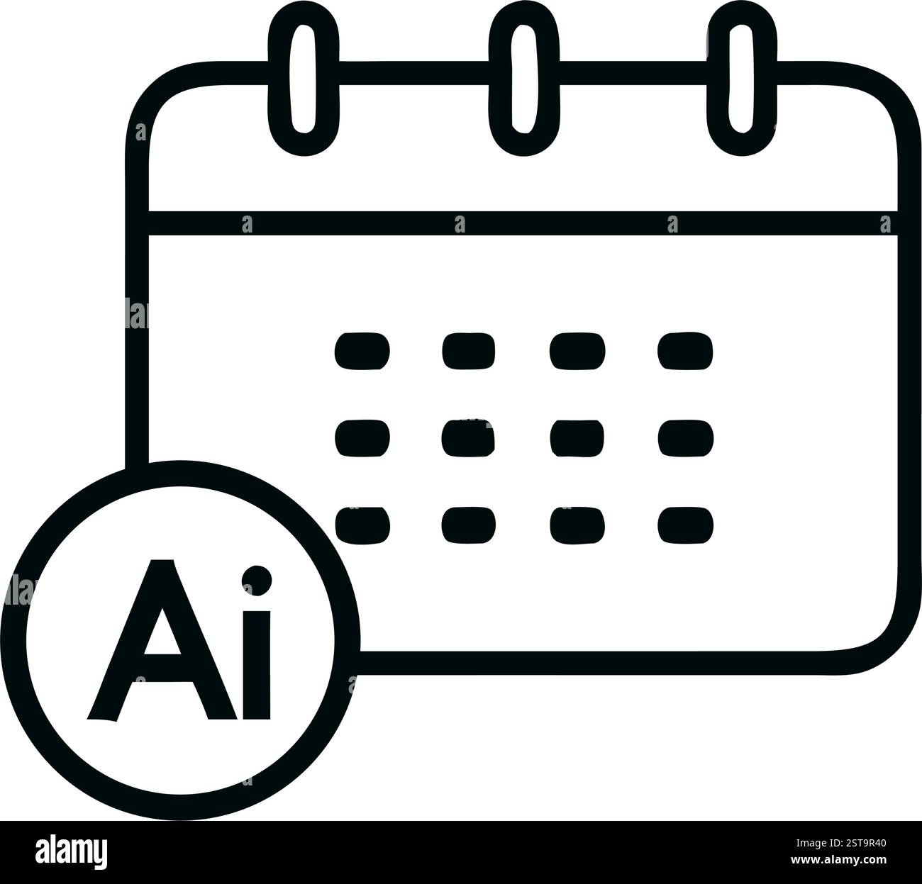 Ai calendar organization icon Stock Vector Image & Art - Alamy