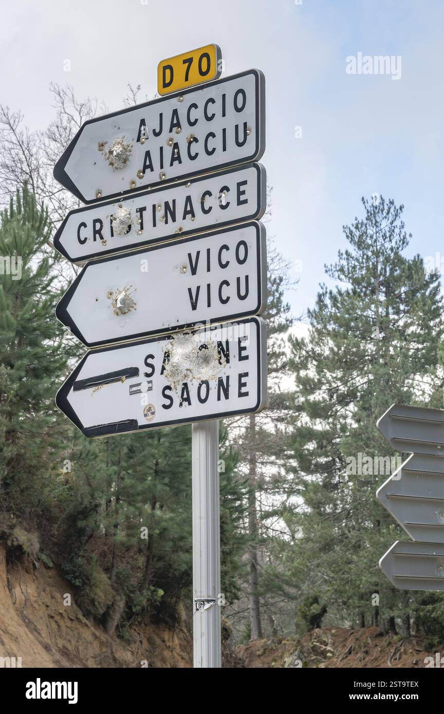 Corsica bullets sign hi-res stock photography and images - Alamy
