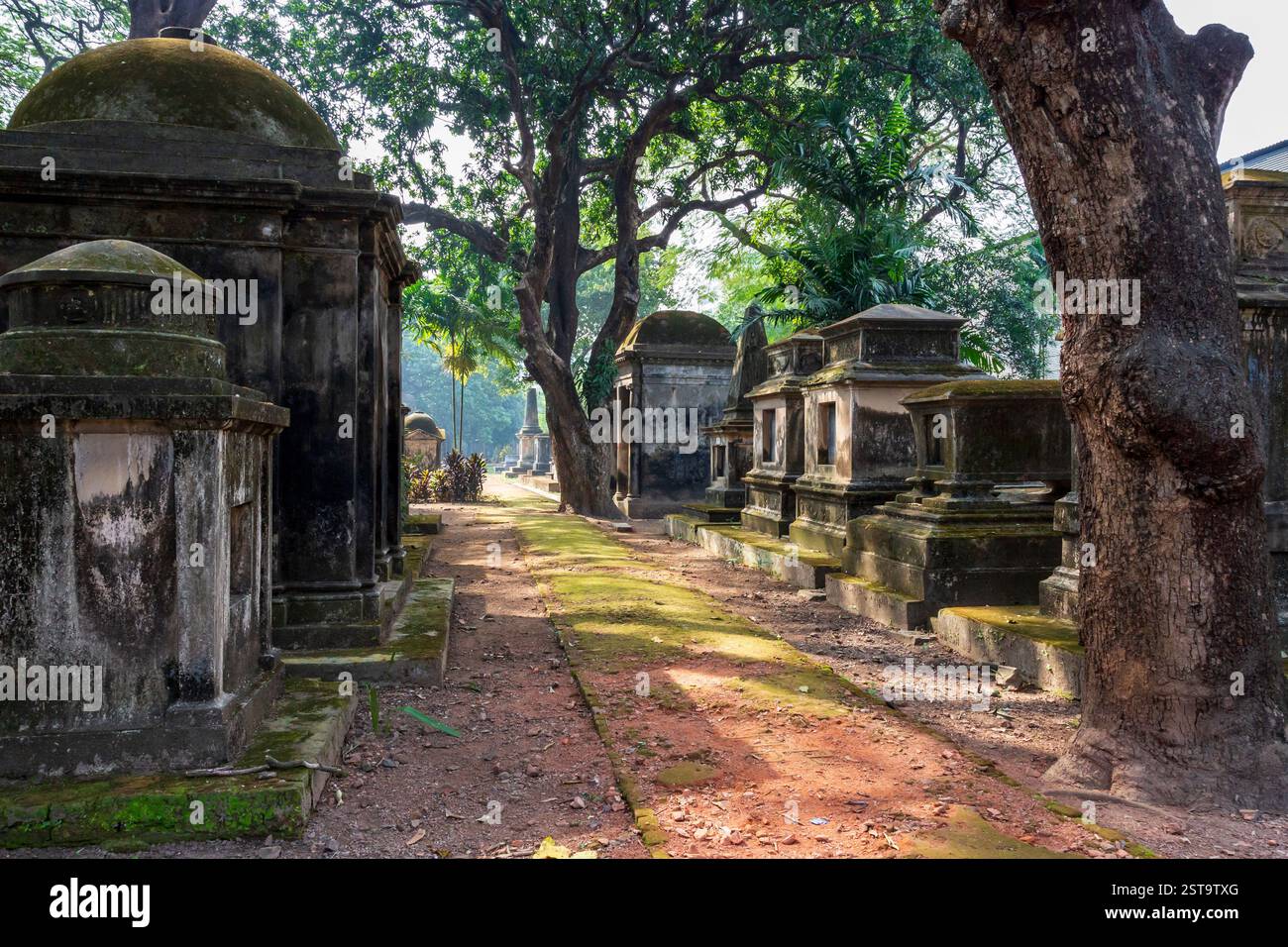 Asia, India, Kolkata, Calcutta. South Park Street cemetery.One of ...