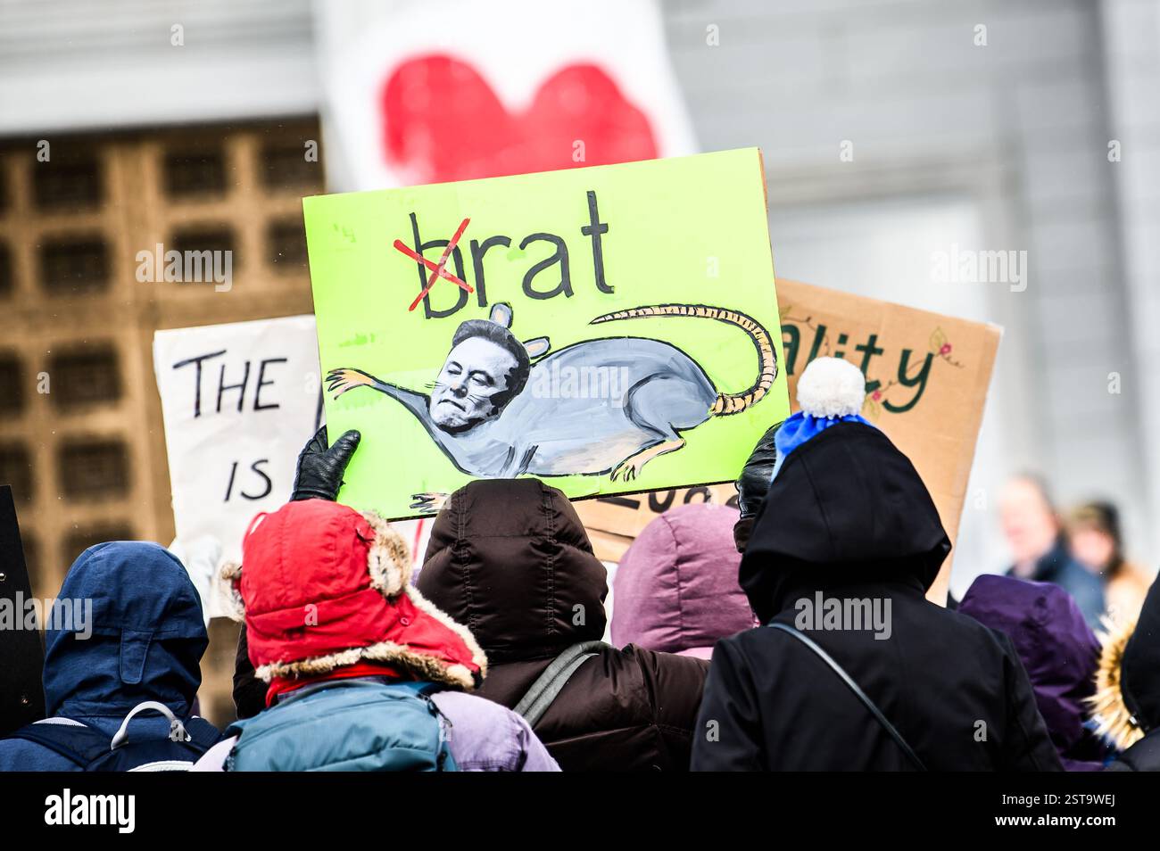 Demonstrators protest Trump administration policies during the Vermont ...