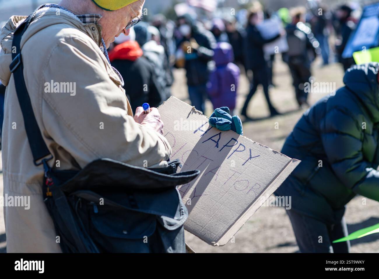 Protests against President Donald J. Trump and Elon Musk in front of ...