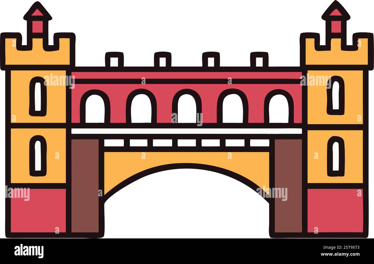 Germany medieval bridge Stock Vector Image & Art - Alamy