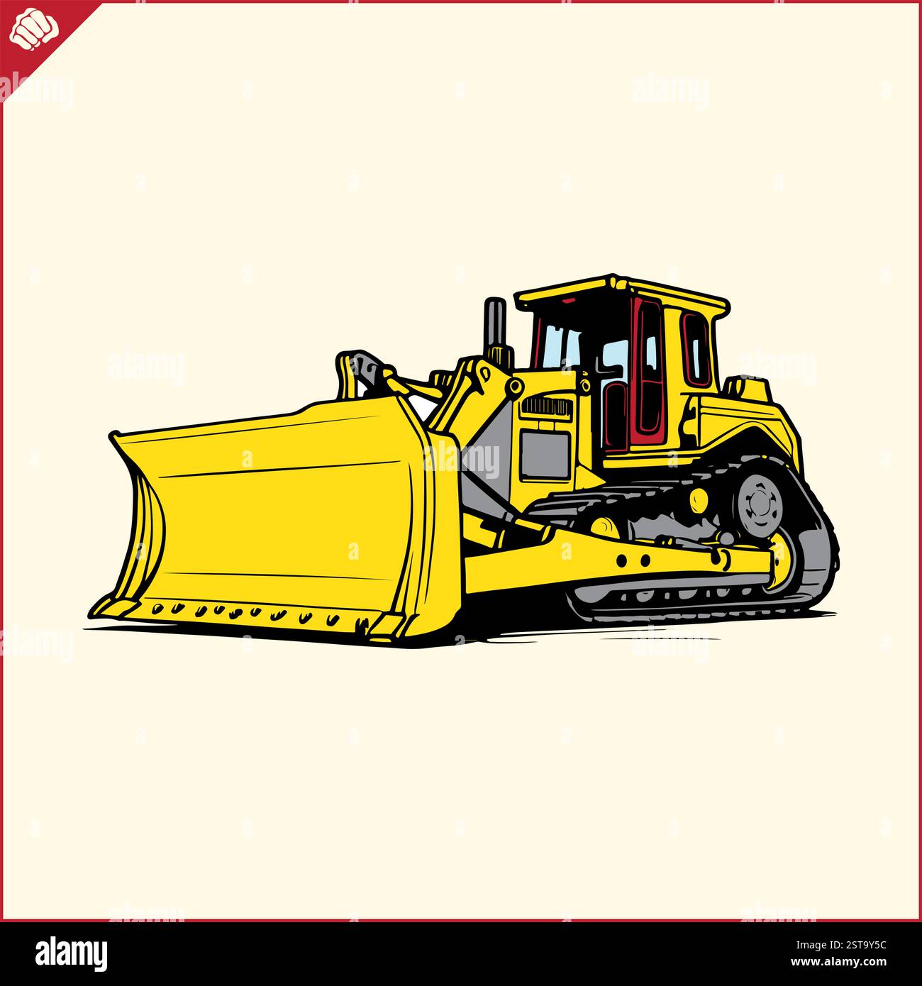 Heavy Power Bulldozer. Vector. EPS 8 Stock Vector Image & Art - Alamy