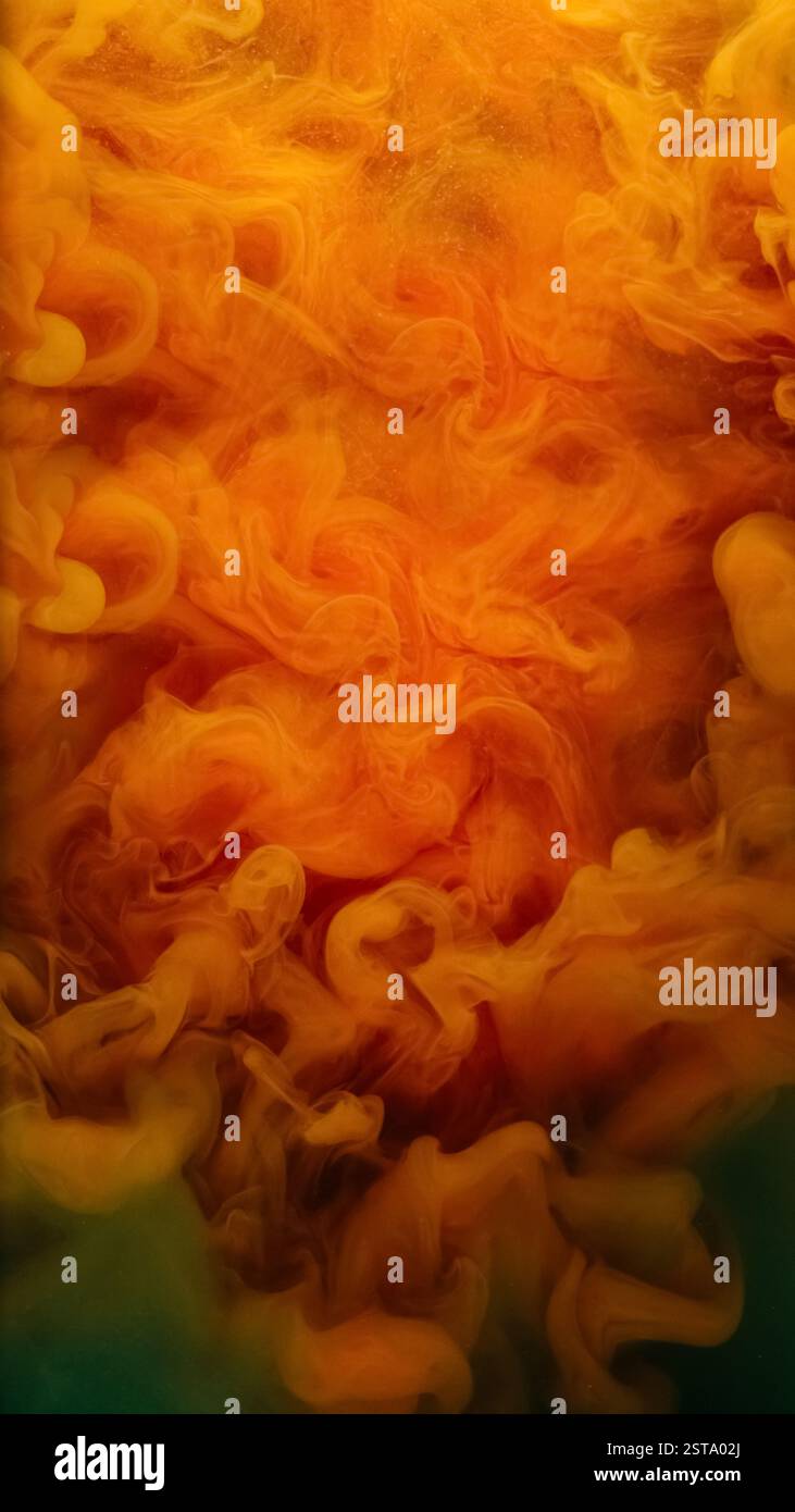 Ink vapor haze mix orange hi-res stock photography and images - Alamy