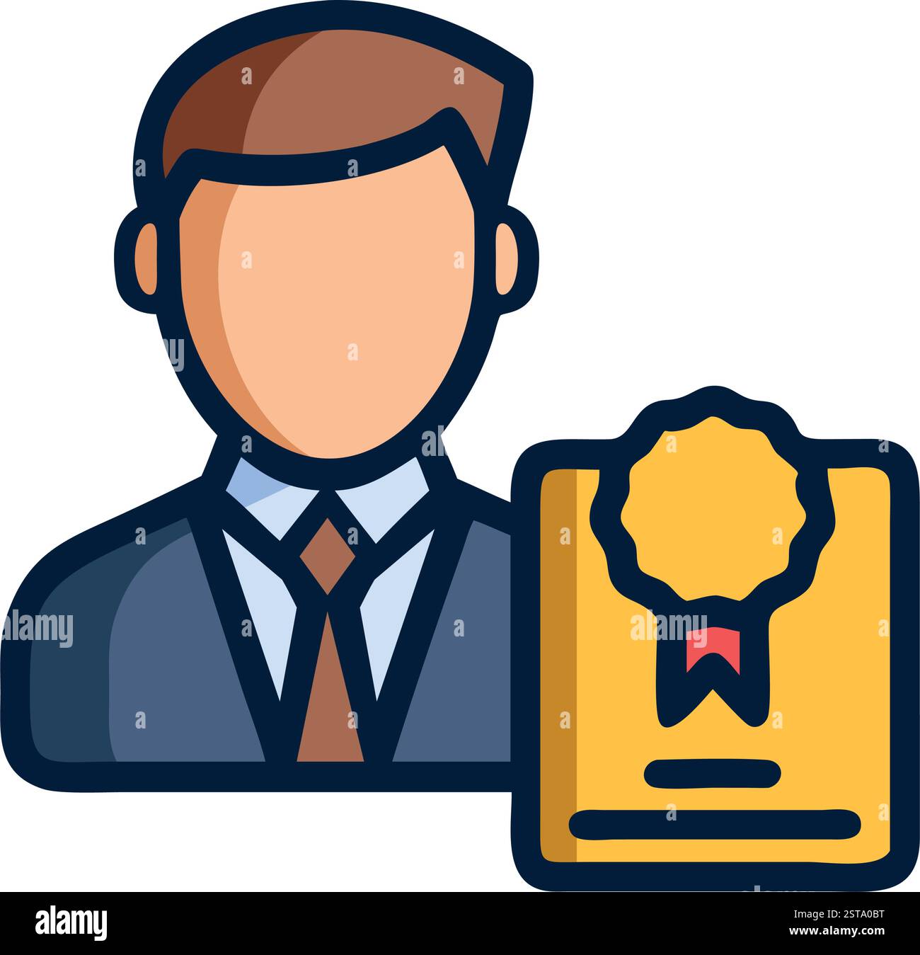 Lawyer with legal certificate icon Stock Vector Image & Art - Alamy