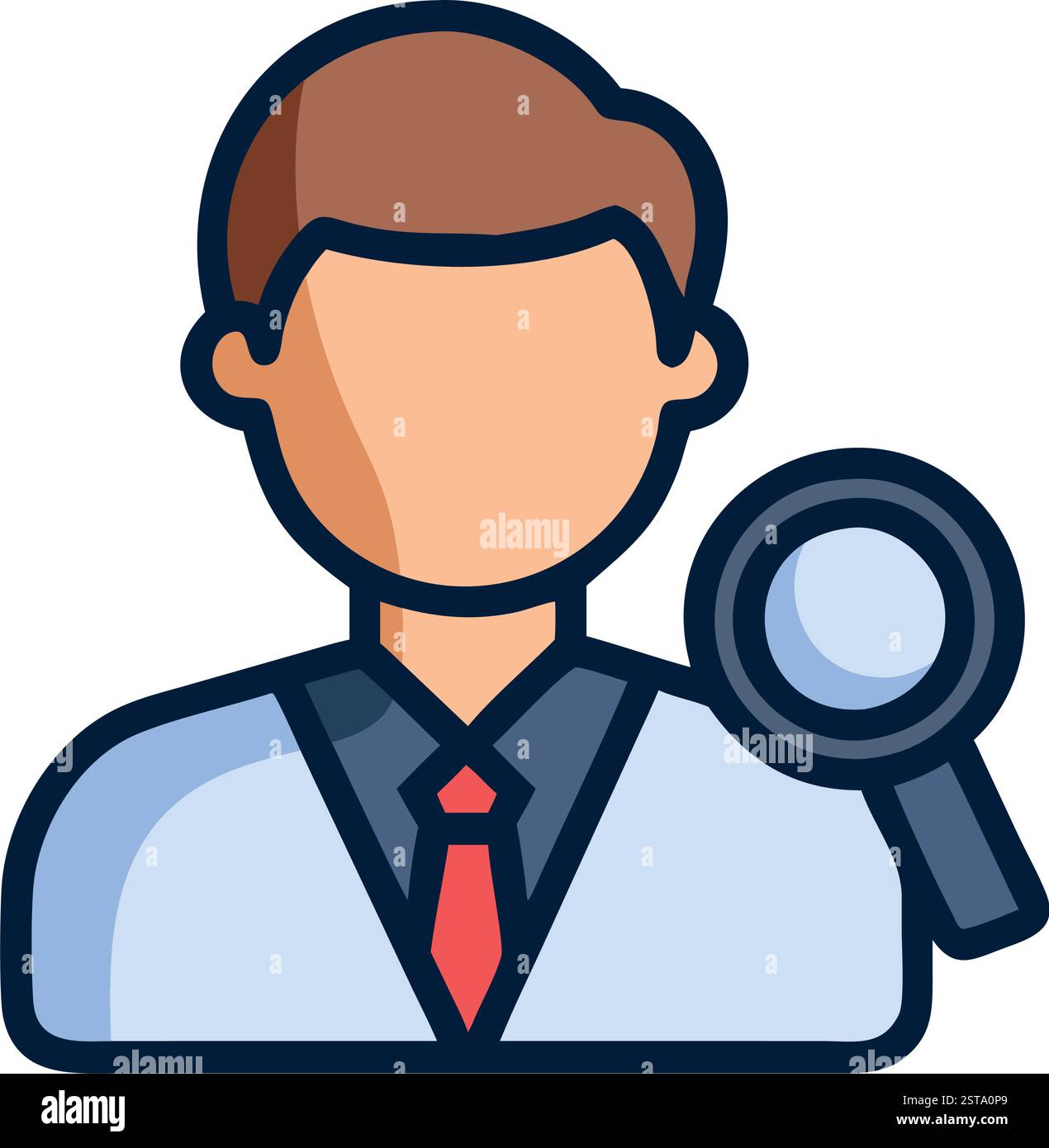 Lawyer investigating with magnifier icon Stock Vector Image & Art - Alamy