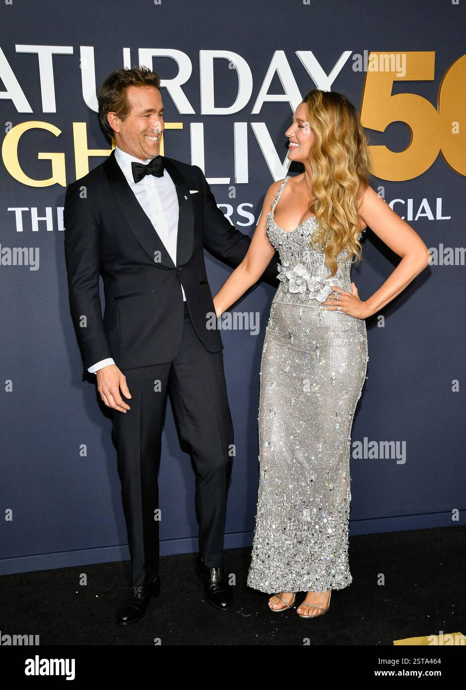 Ryan Reynolds, left, and Blake Lively attend the SNL50: The Anniversary ...
