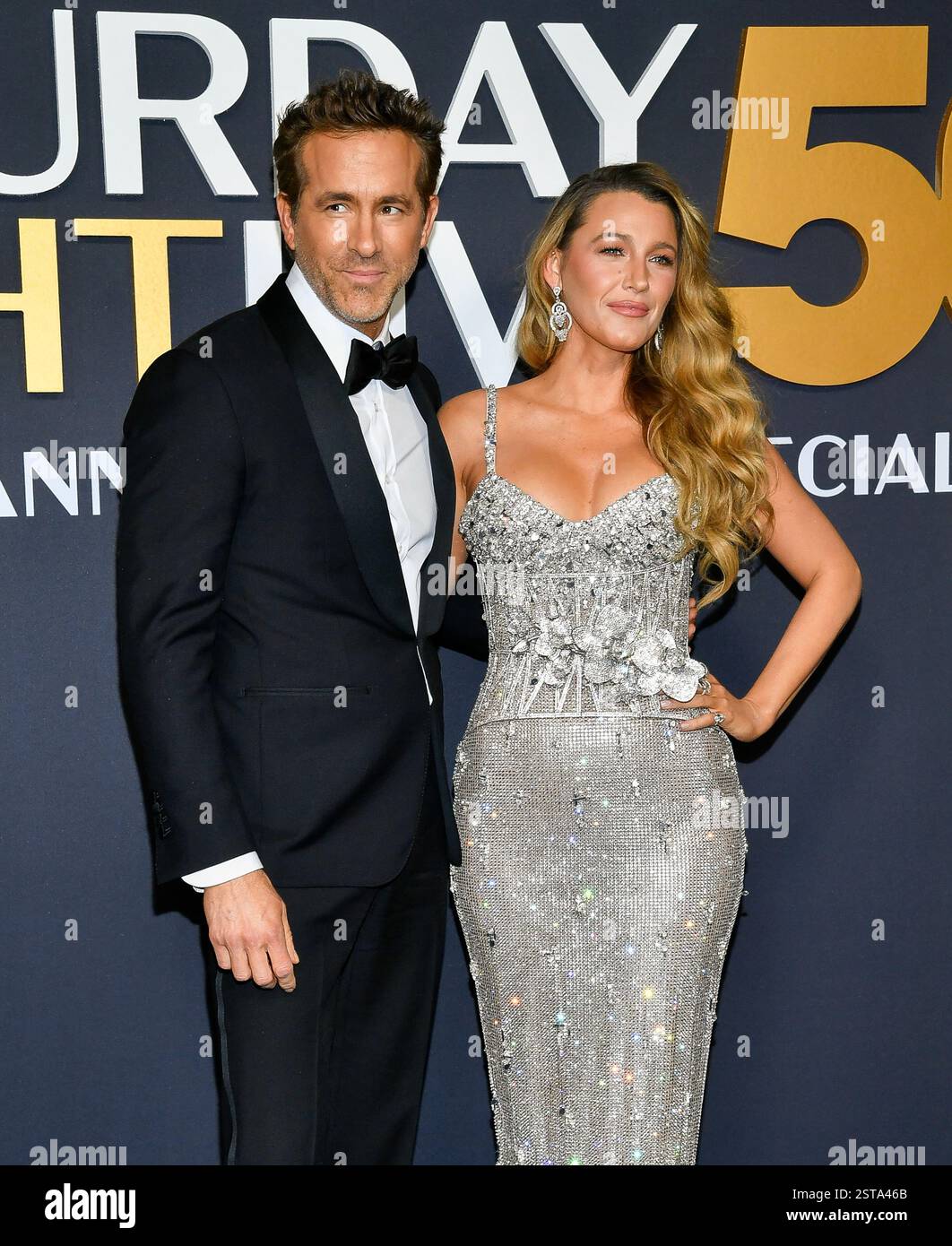 Ryan Reynolds, left, and Blake Lively attend the SNL50: The Anniversary ...