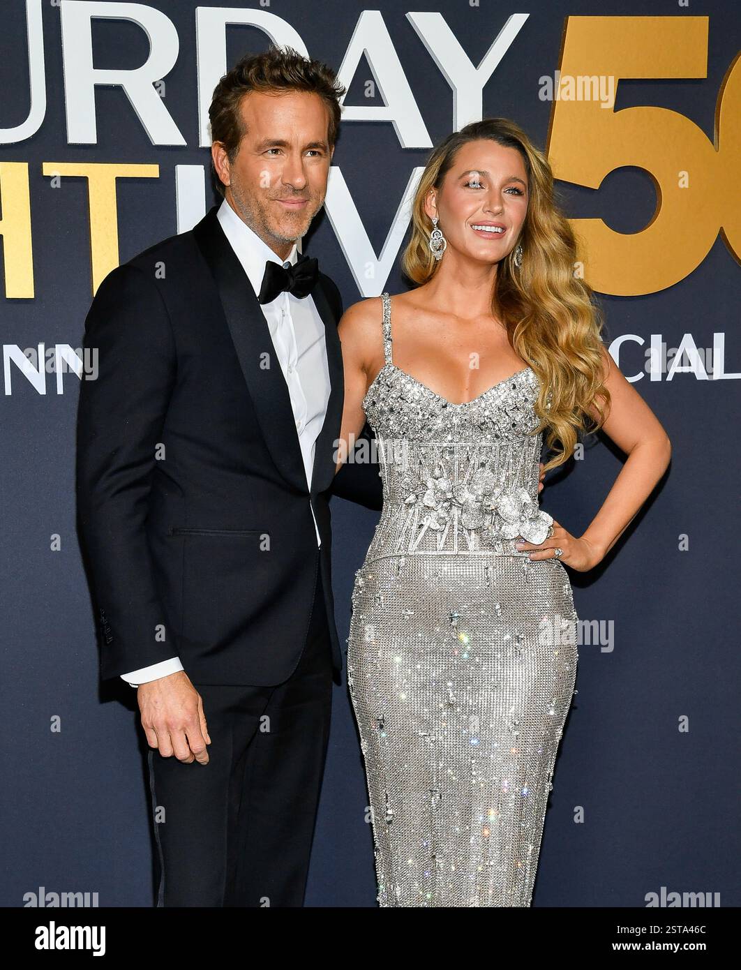 Ryan Reynolds, left, and Blake Lively attend the SNL50: The Anniversary ...