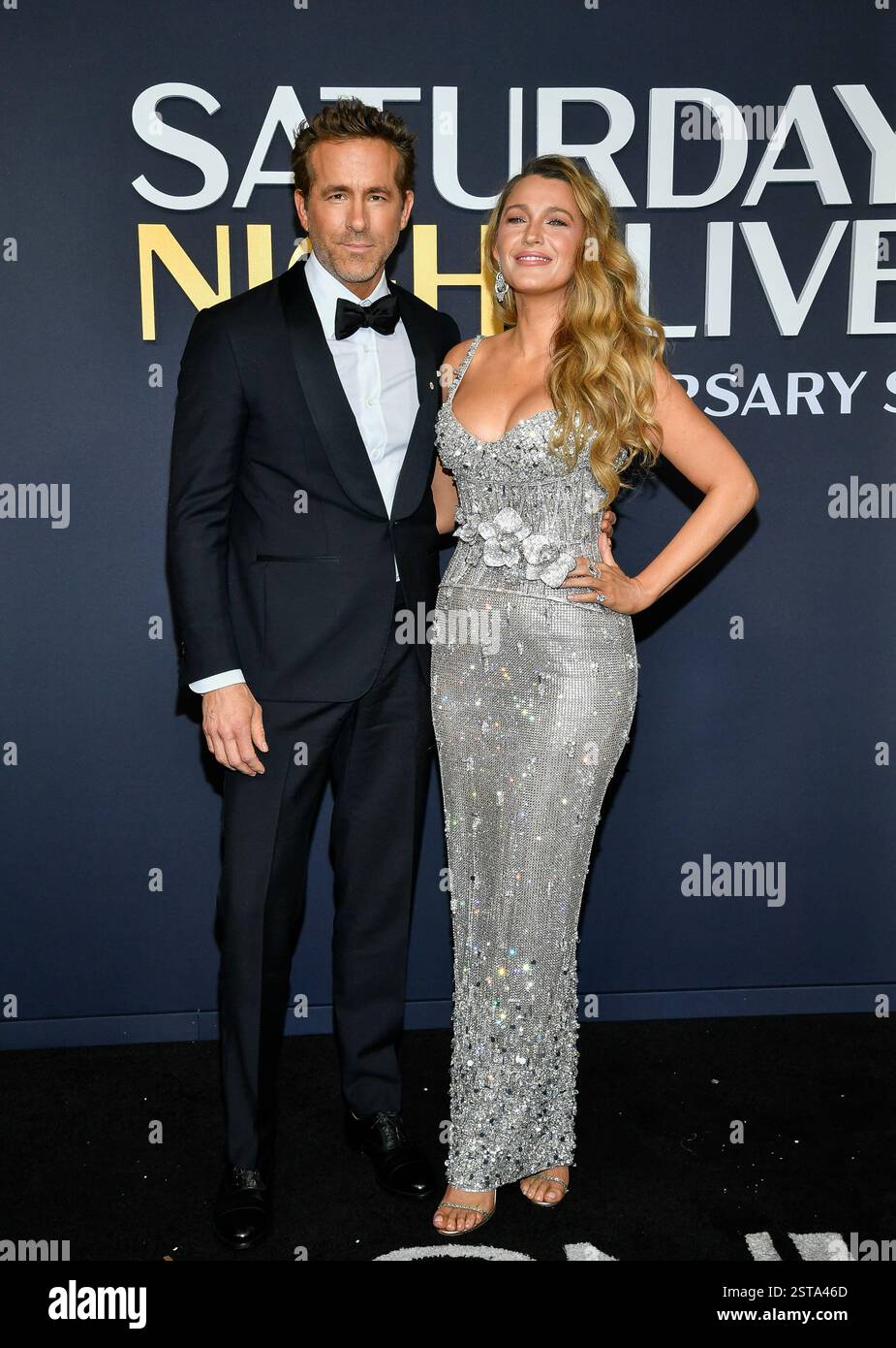 Ryan Reynolds, left, and Blake Lively attend the SNL50: The Anniversary ...