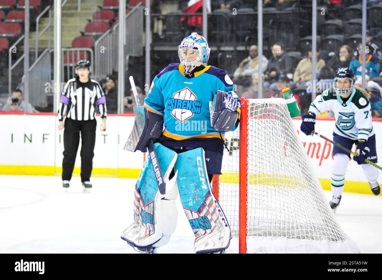Newark, USA. 17th Feb, 2025. The Sirens' Kayle Osborne (82) during ...
