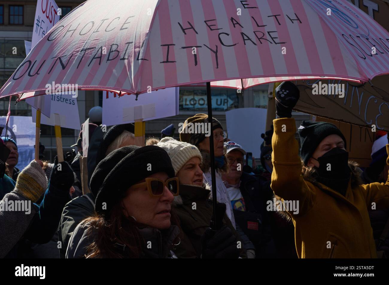 New York, New York, USA. 17th Feb, 2025. Thousands of protesters ...