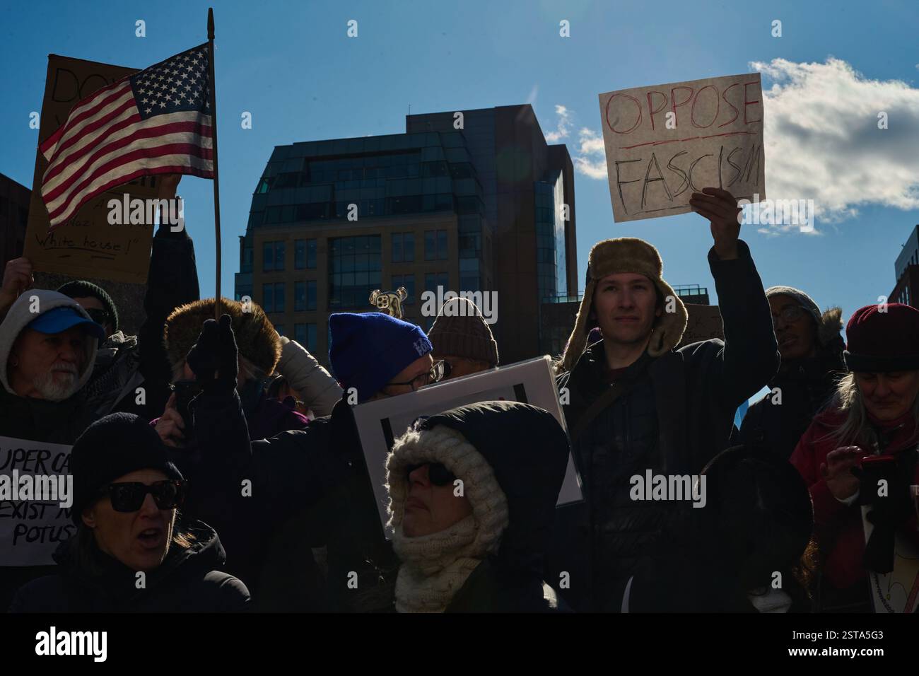 New York, New York, USA. 17th Feb, 2025. Thousands of protesters ...