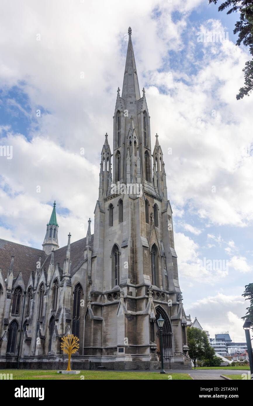 Gothic architecture first church of otago spire presbyterian chu hi-res ...
