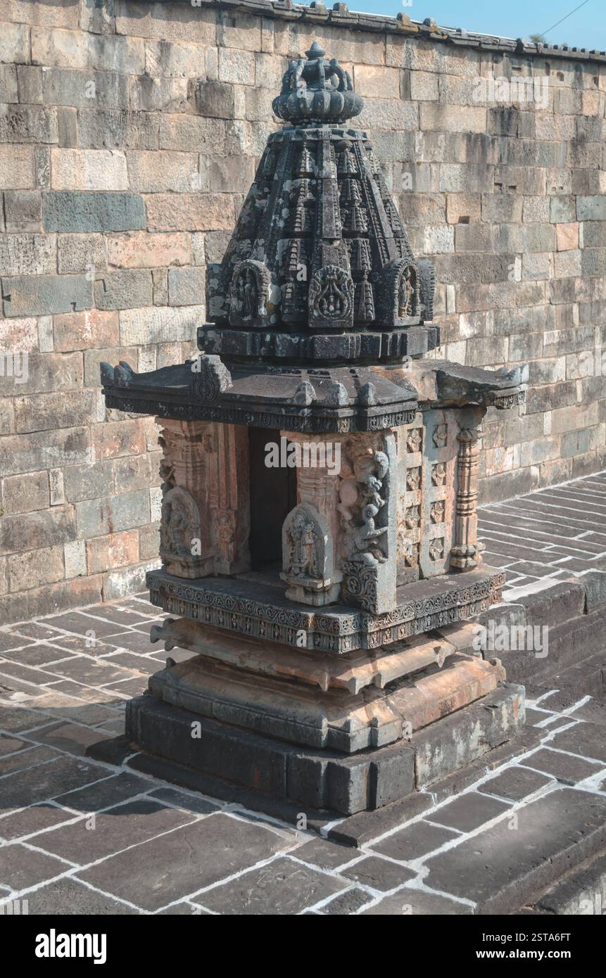 Sculptures inside Chennakesava Temple in Belur, Karnataka, India Stock ...