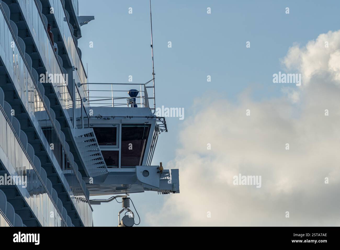 Cruise ship bridge where captain controls the ship Stock Photo - Alamy