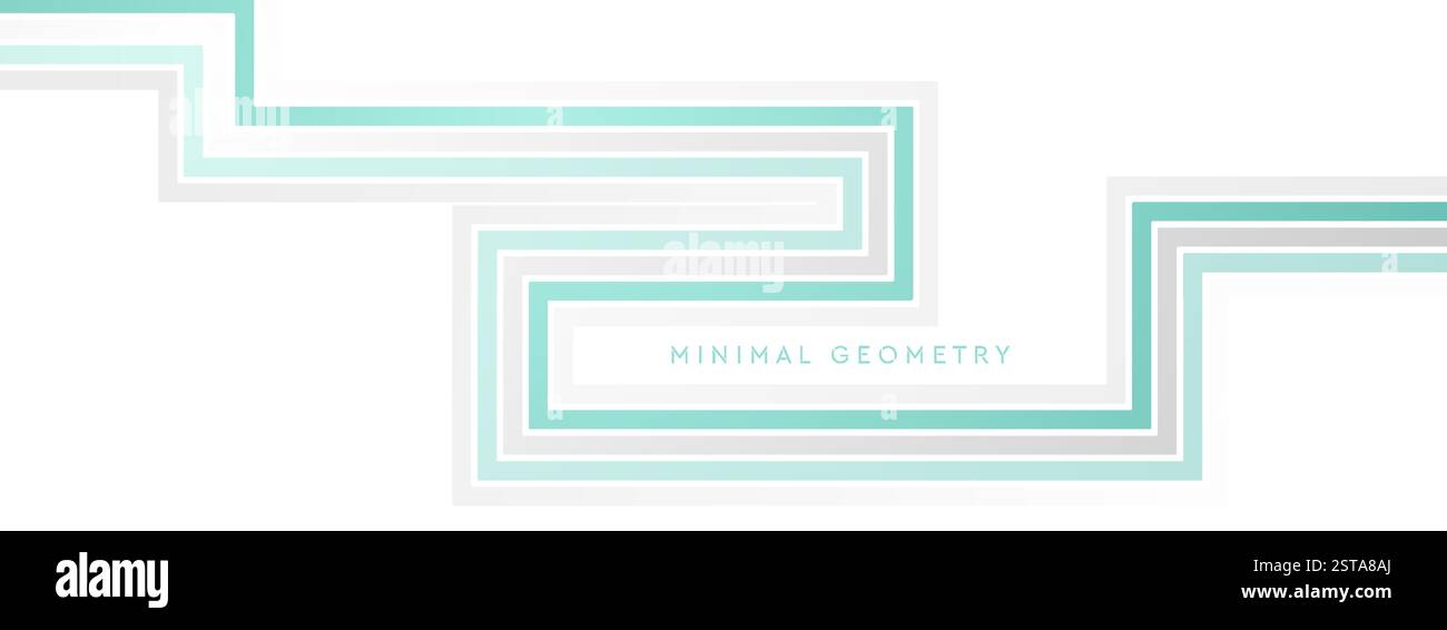 Mint green and grey minimal stripes abstract tech background. Vector ...