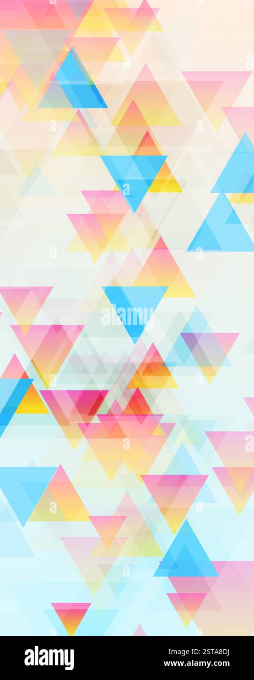 Colorful pastel triangles geometric tech abstract background. Vector ...