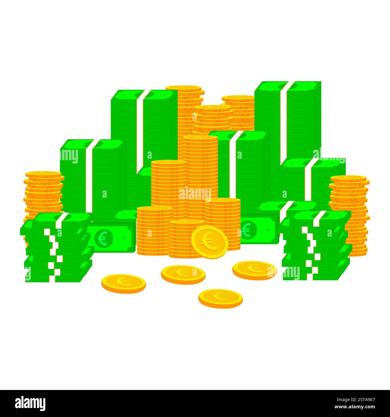 Money wealth images. Euro money. Vector illustration Stock Vector Image ...