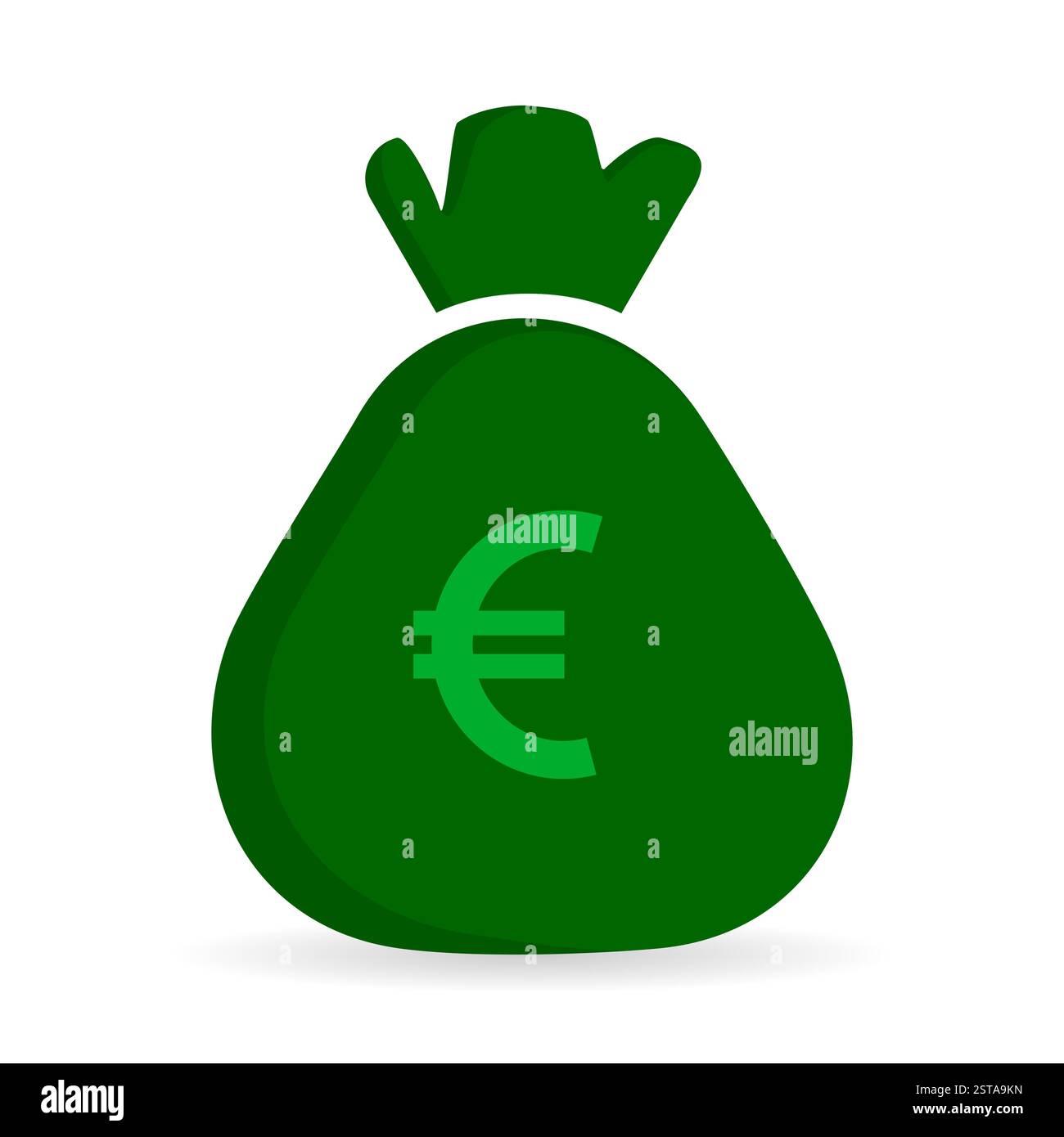Euro money bag icon. Flat design. Vector illustration Stock Vector ...