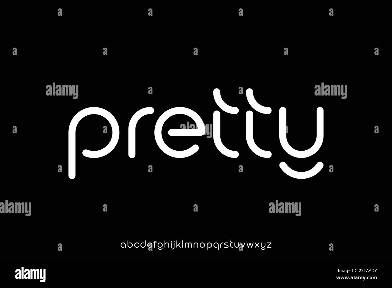 Modern decorative sans serif alphabet display font vector illustration Stock Vector Image & Art ...