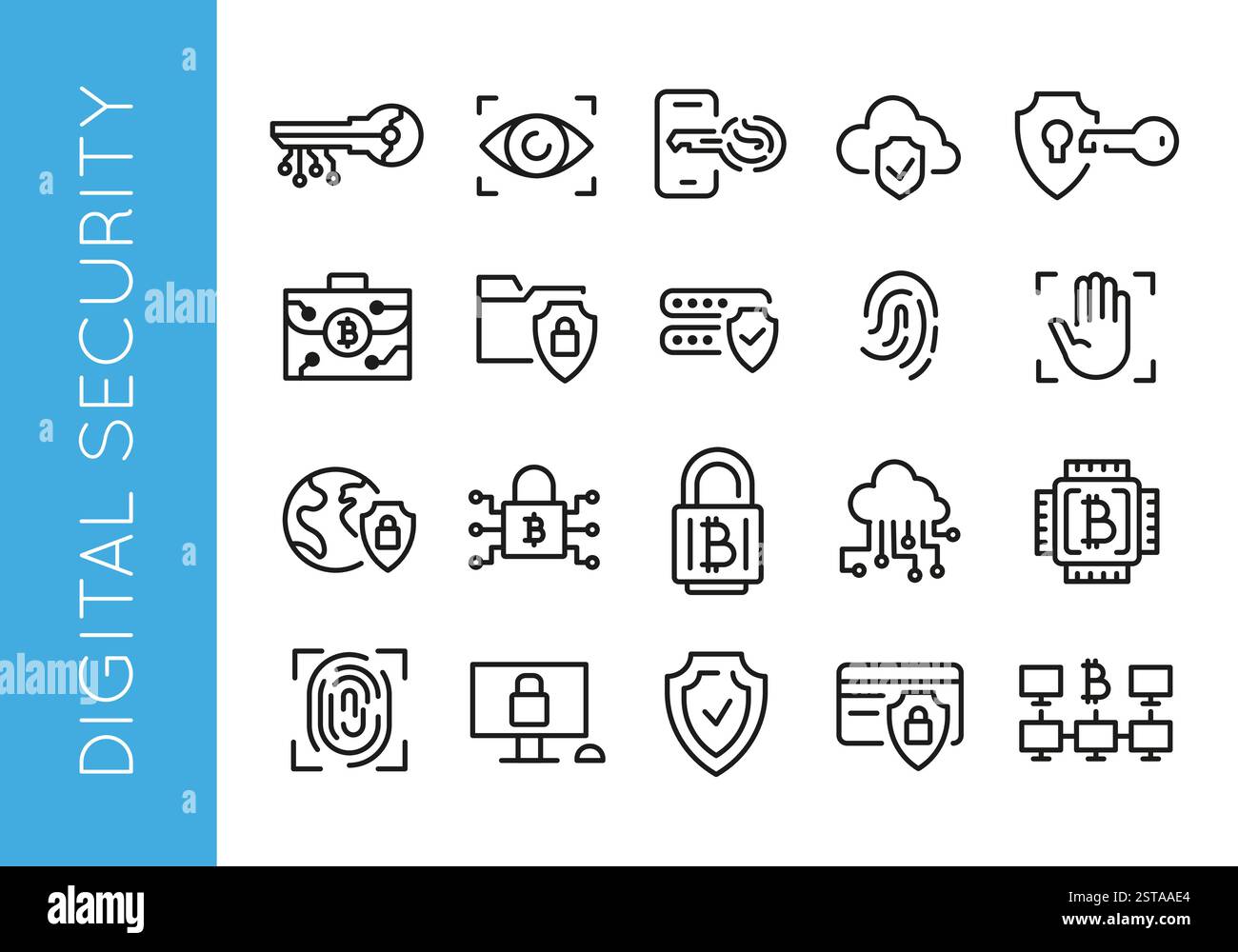 Digital Security Icons Set Stock Vector Image & Art - Alamy