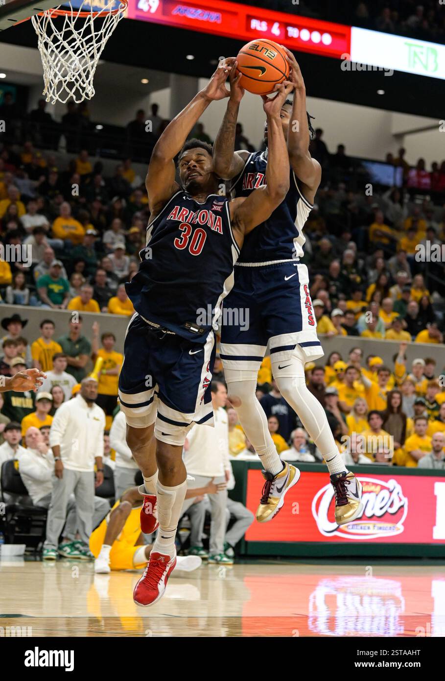 Waco, Texas, USA. 17th Feb, 2025. Arizona Wildcats guard Jaden Bradley ...