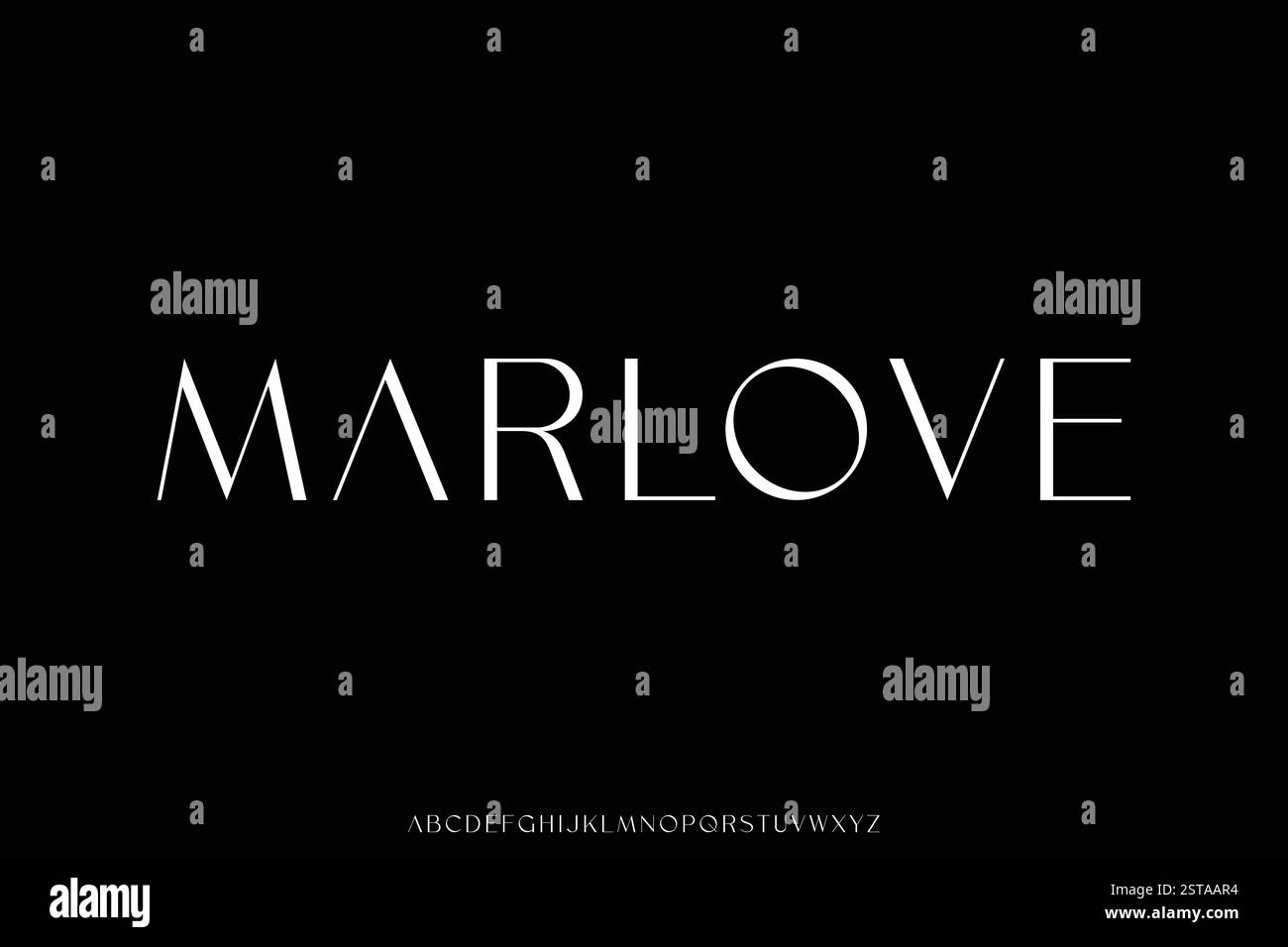 Elegant luxury minimalist sans serif alphabet display font vector for ...