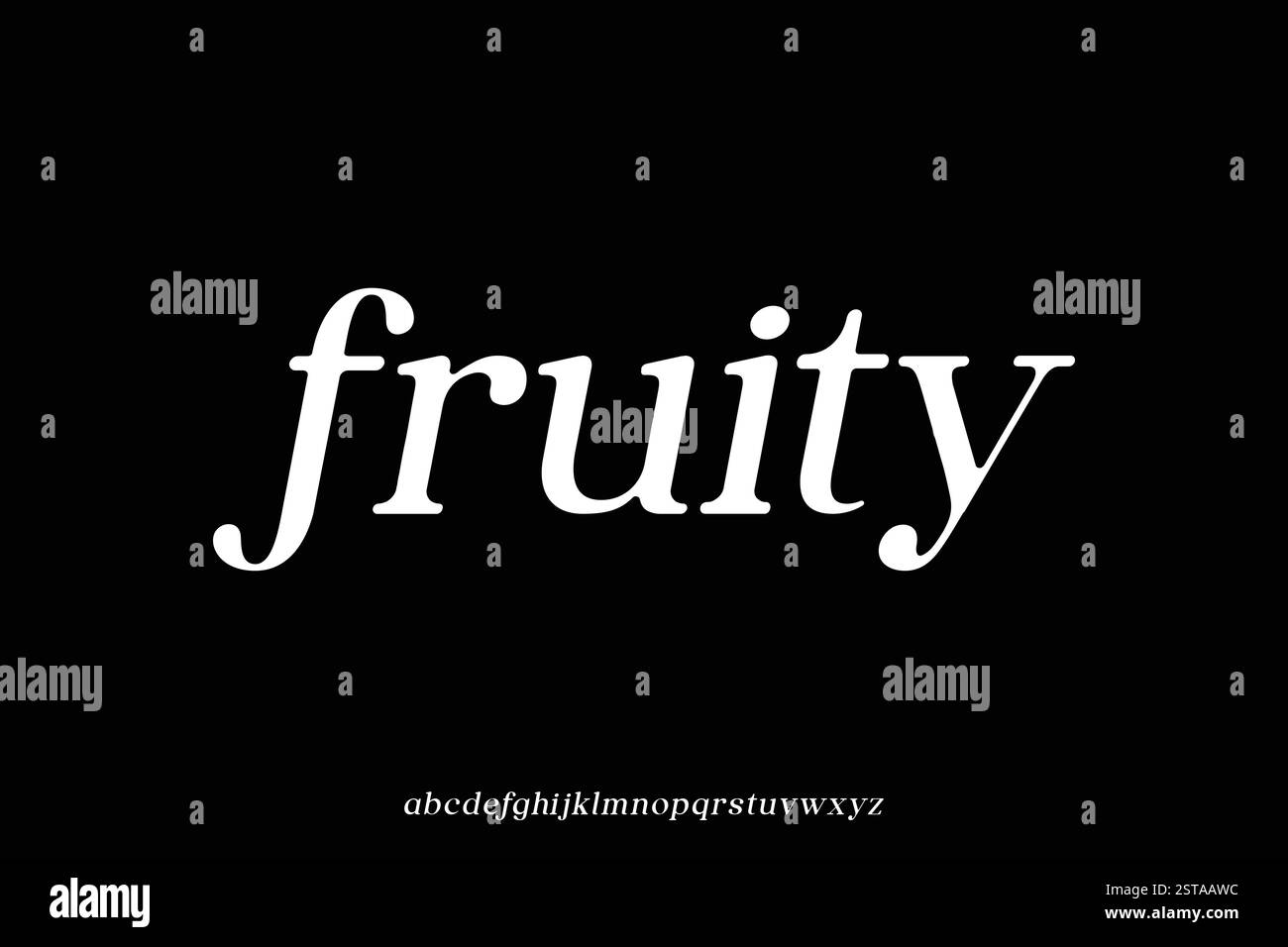 Elegant classic friendly serif alphabet display font vector. Fruity ...