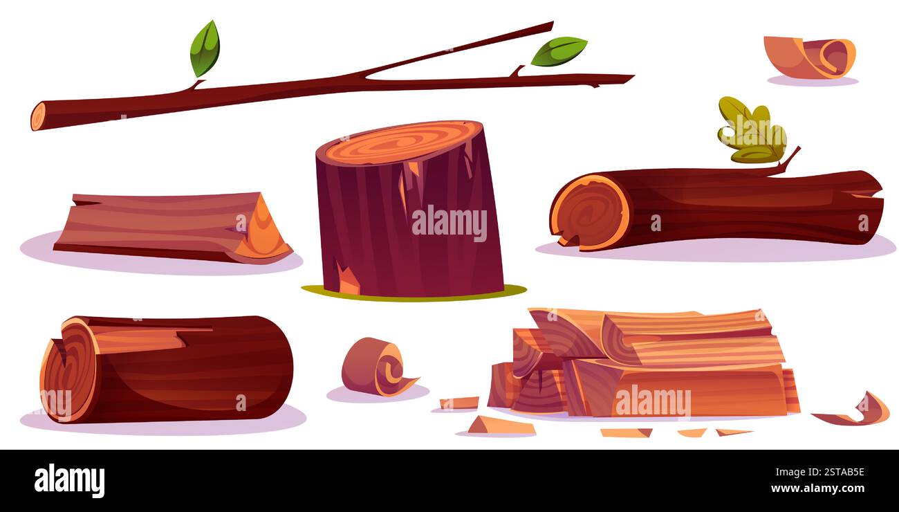 Tree bark pieces Stock Vector Images - Alamy