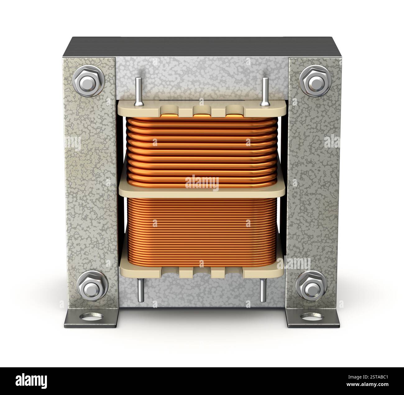 Electric shell transformer - 3D illustration Stock Photo - Alamy