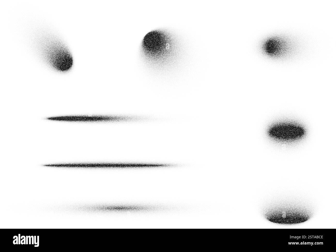 Set of abstract shadow effects. Circles, ovals, and lines with gradient ...