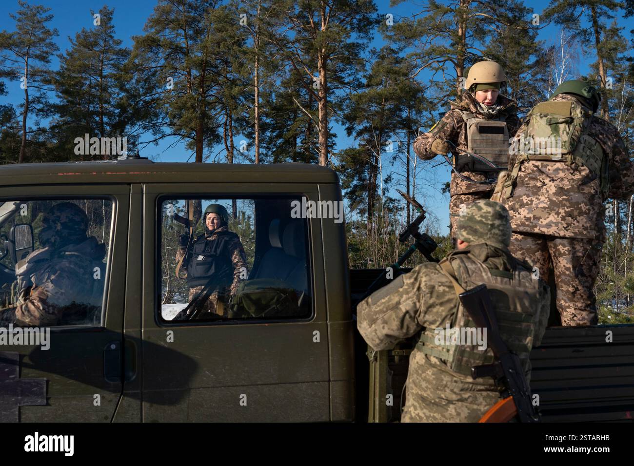 The Witches of Bucha, a group of female volunteer soldiers, undergo ...