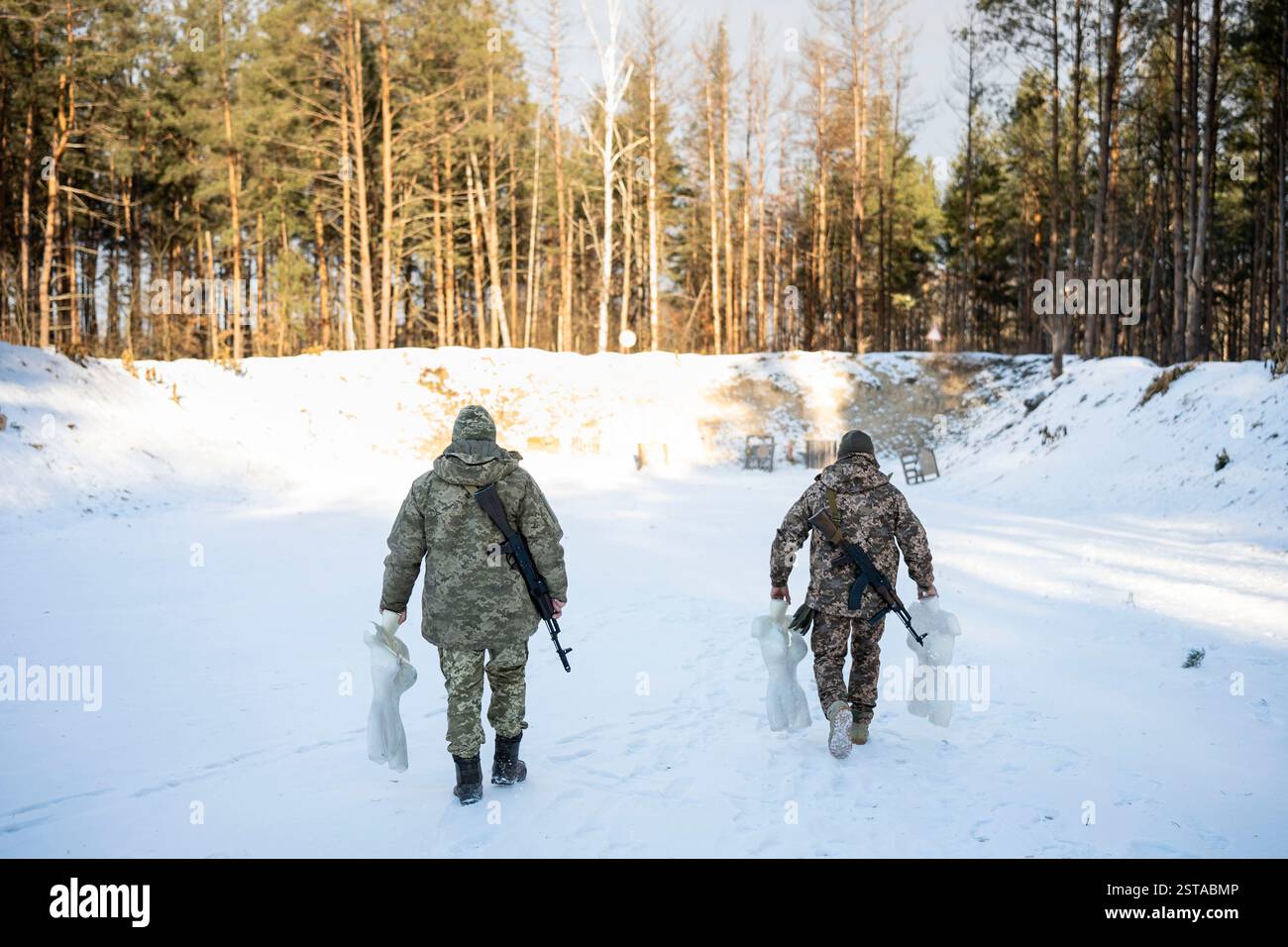 Coaches set up target shoots as the Witches of Bucha, a group of female ...
