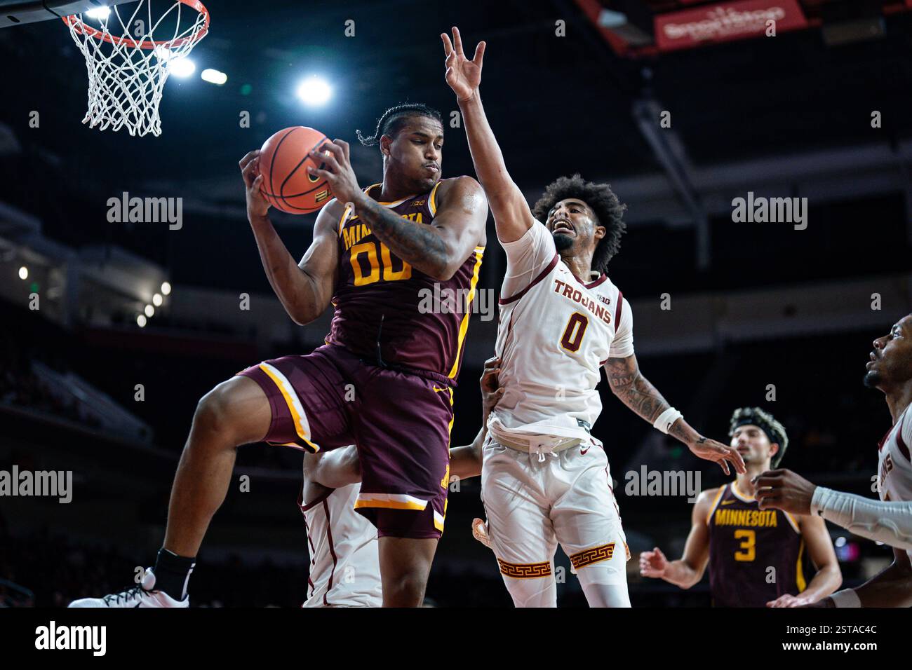 Minnesota Golden Gophers forward Frank Mitchell (00) grabs a rebound ...