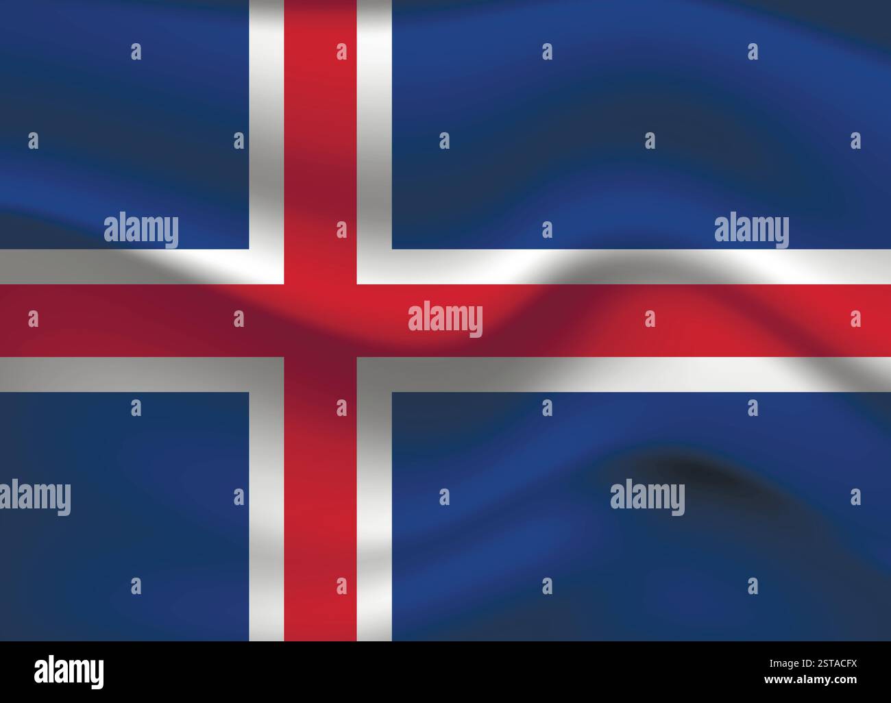 Flag of Iceland. Icelandic national symbol in official colors. Template ...