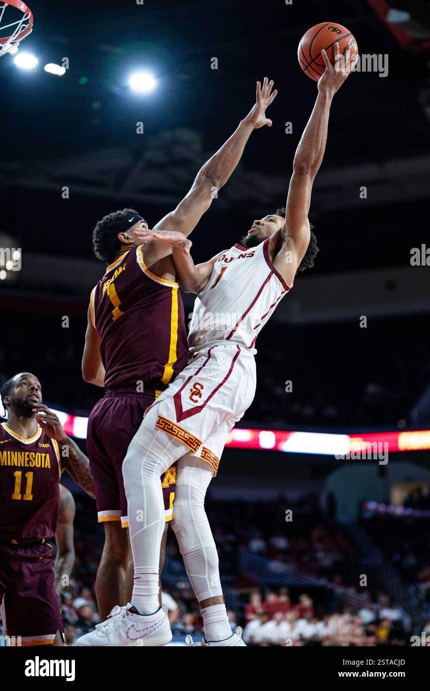 Los Angeles, United States. 15th Feb, 2025. USC Trojans guard Desmond ...