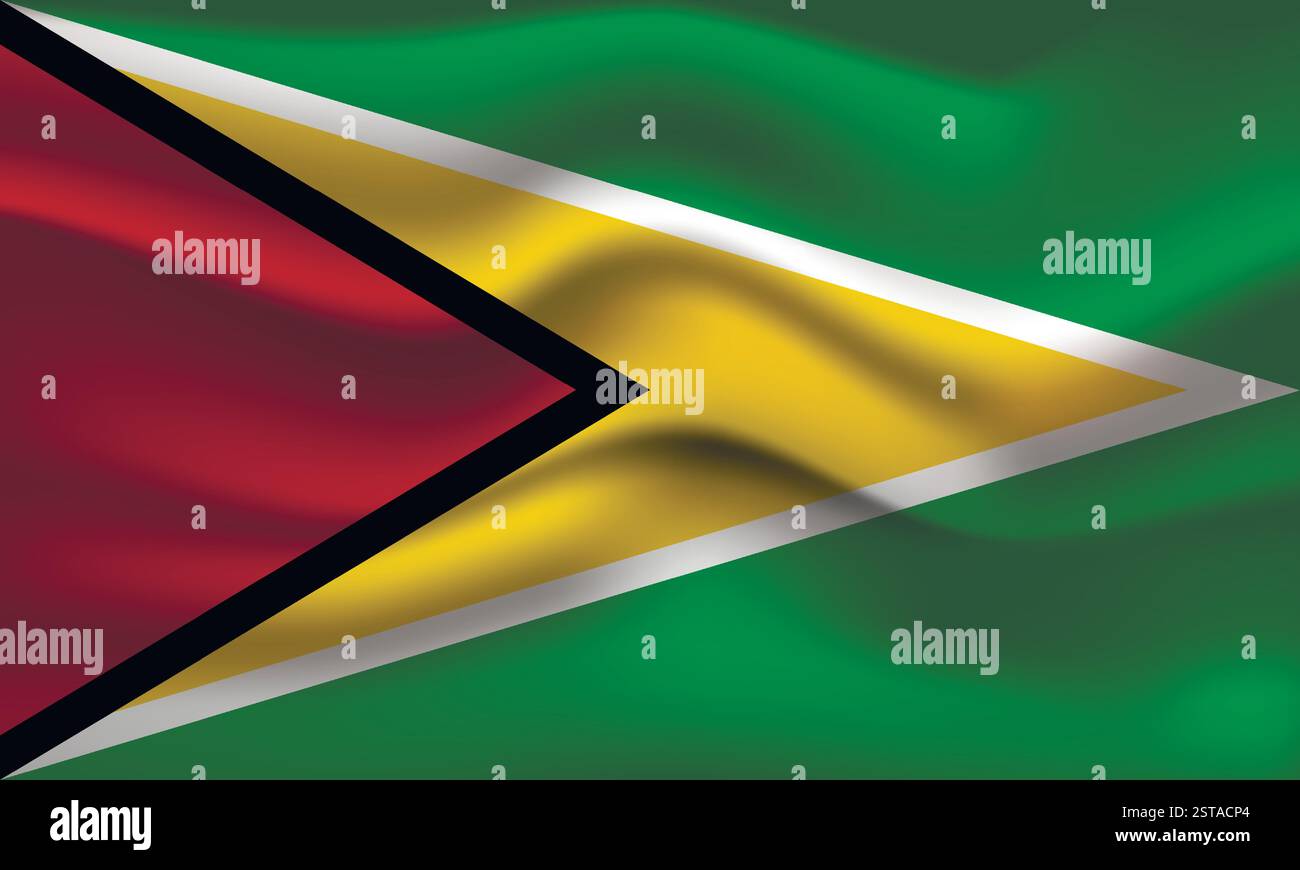 Flag of Guyana. National symbol in official colors. Template icon. Abstract vector background ...
