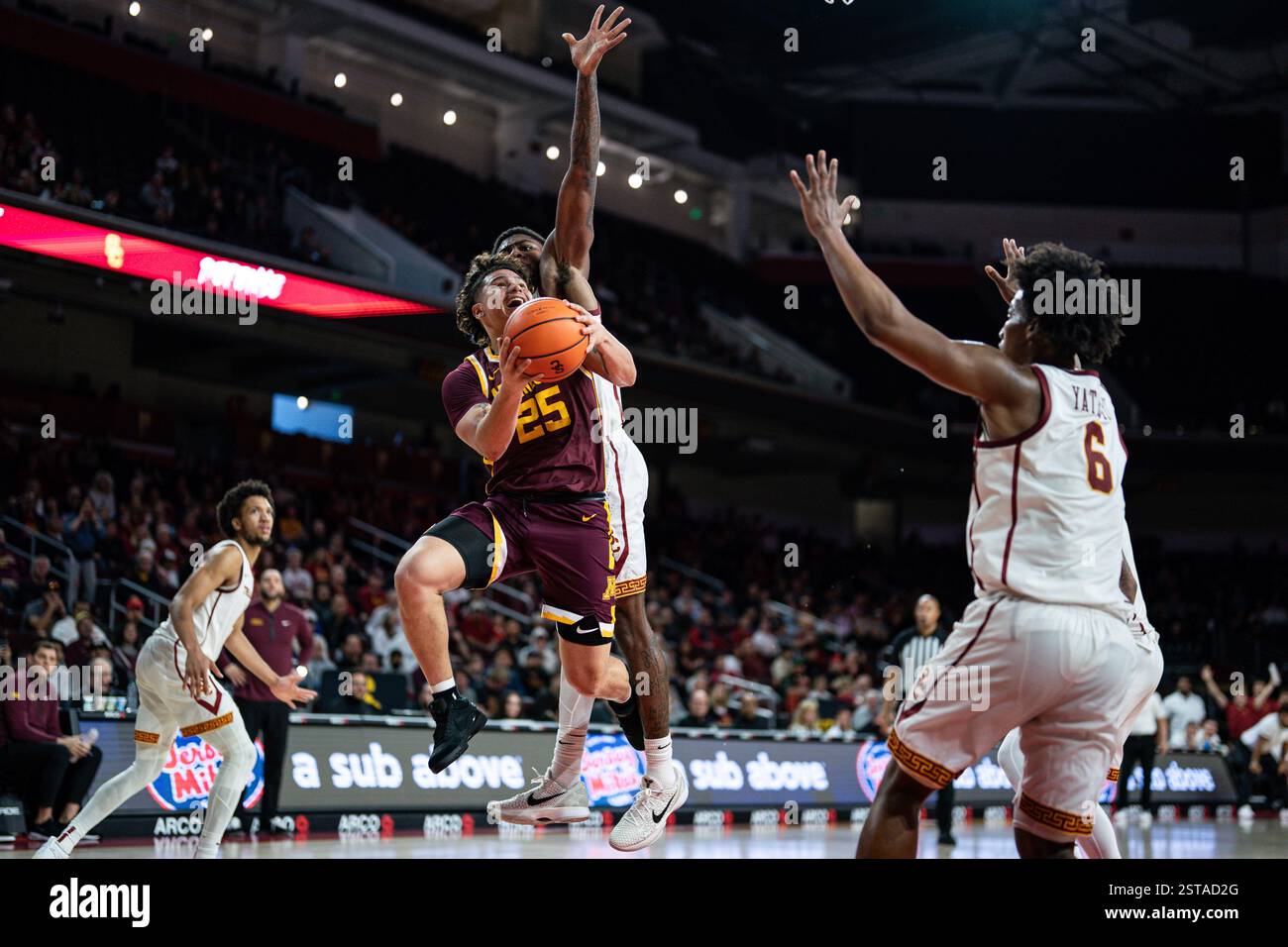 Los Angeles, United States. 15th Feb, 2025. USC Trojans forward Rashaun ...